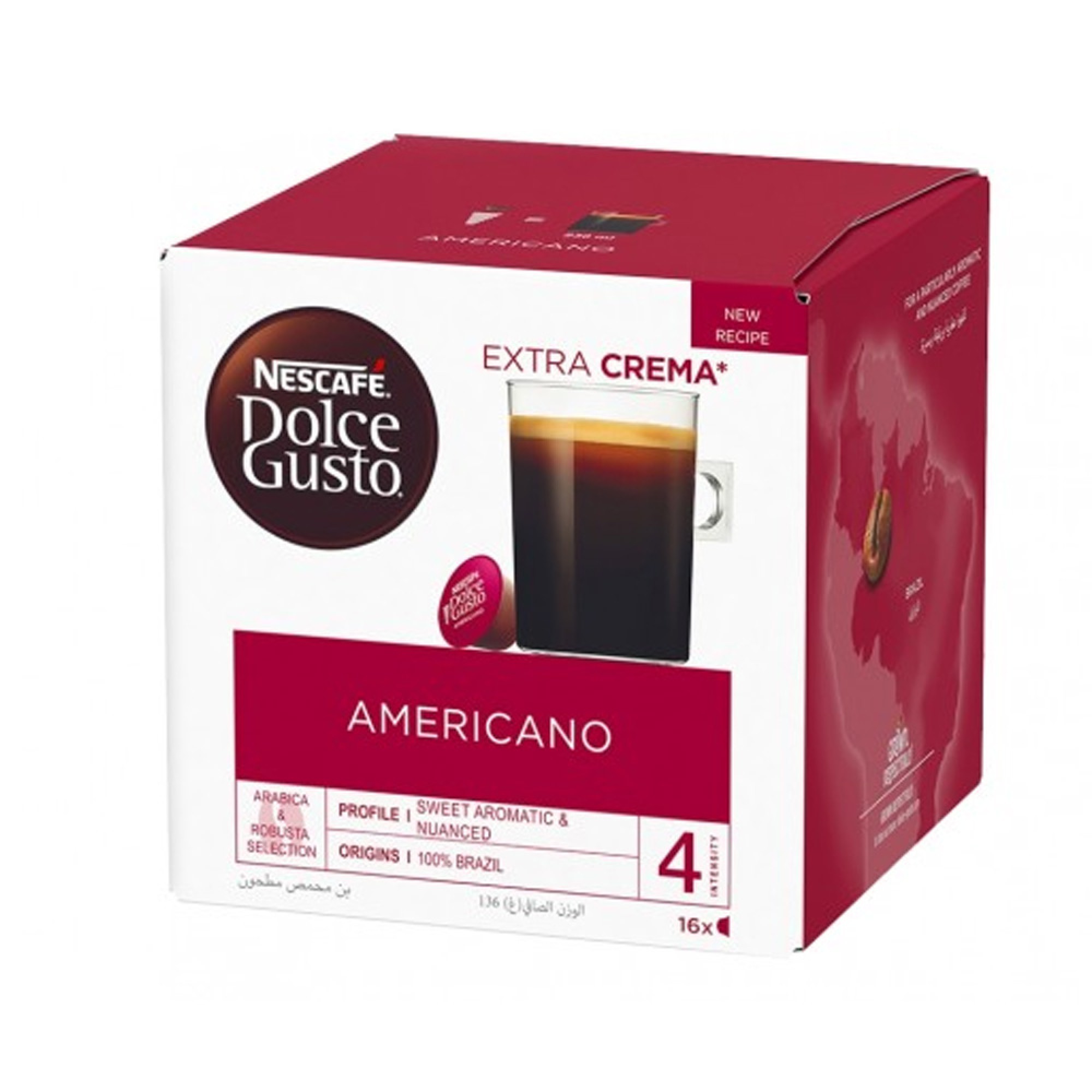 Nescafe coffee capsules Dolce Gusto Americano extra cream