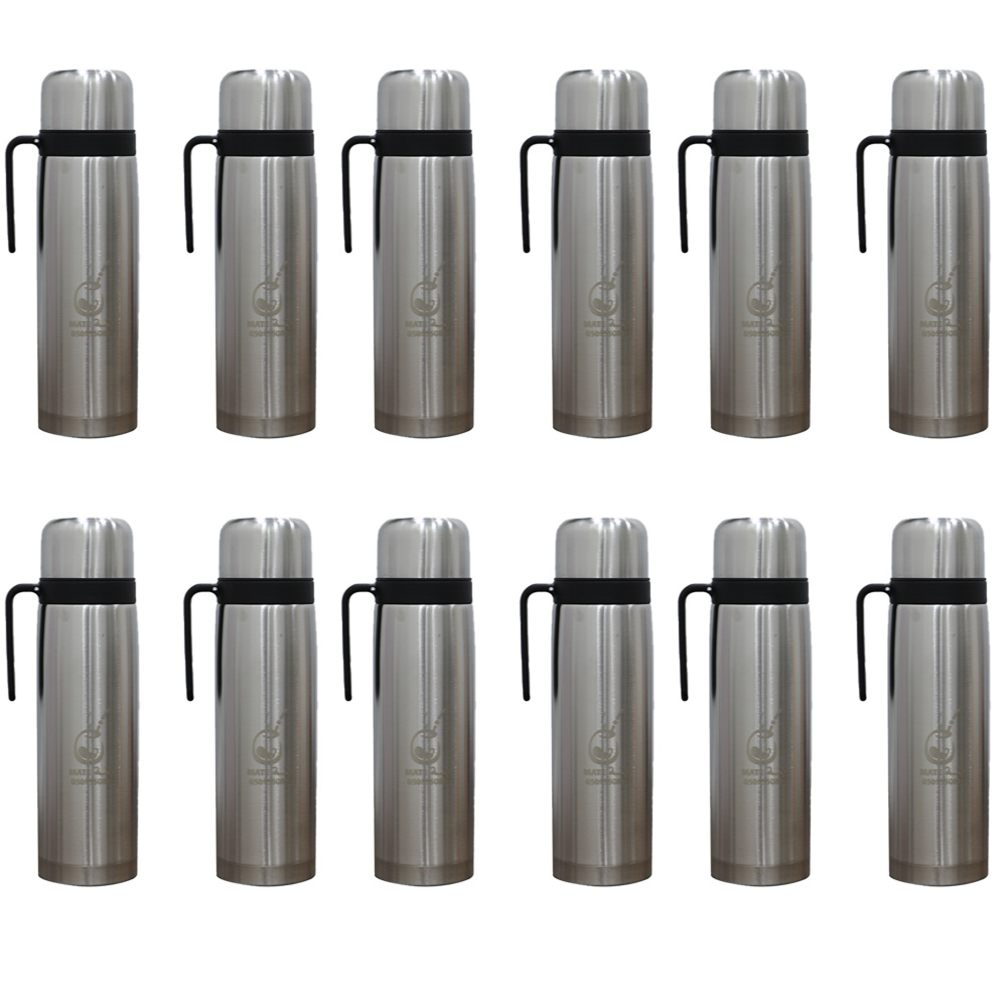 Dozen Hot & Cold Water Container Metal Thermal (1 Liter) (12 Pieces)
